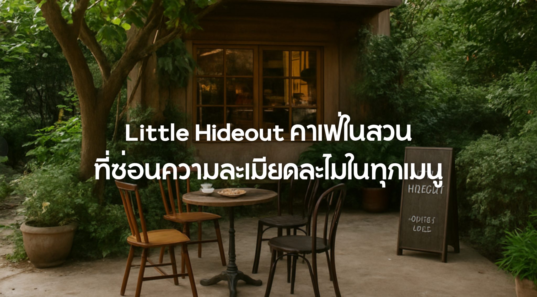 Little Hideout คาเฟ่ในสวน ที่ซ่อนความละเมียดละไมในทุกเมนู - udomsukliving